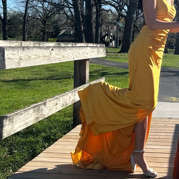 Dresses | Yellow Mermaid Tail Prom Dress | Poshmark